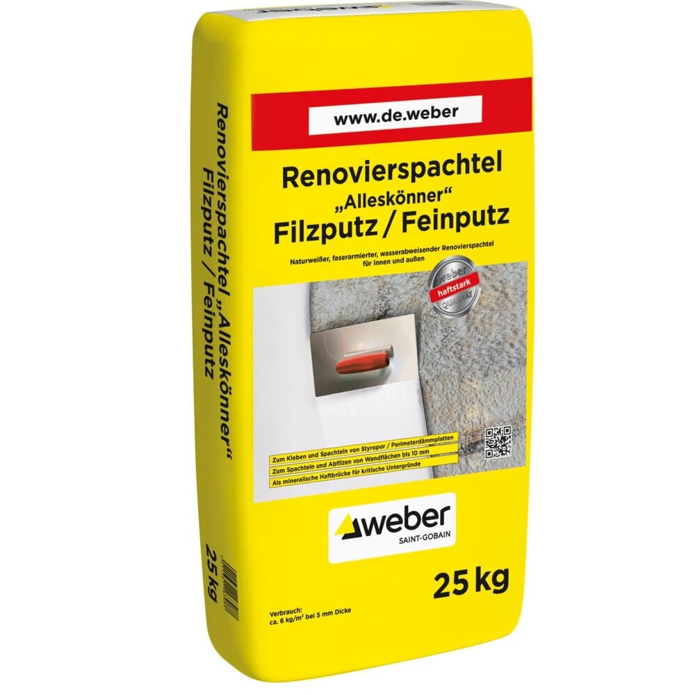 Renovierspachtel „Alleskönner“ Filzputz / Feinputz
